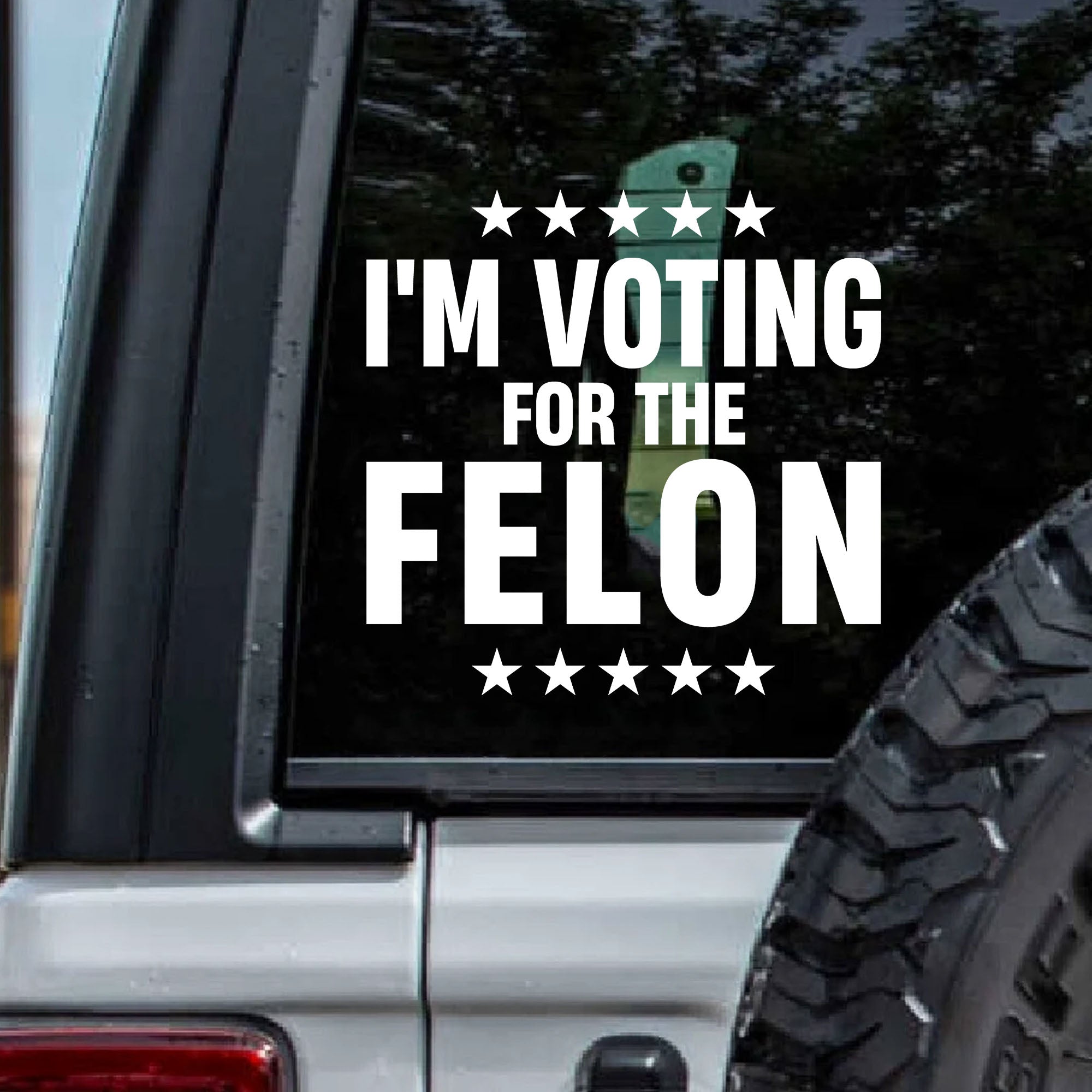 Vote For Felon Trump 2024 Decals | Trump Supporters Decals | Car Window ...