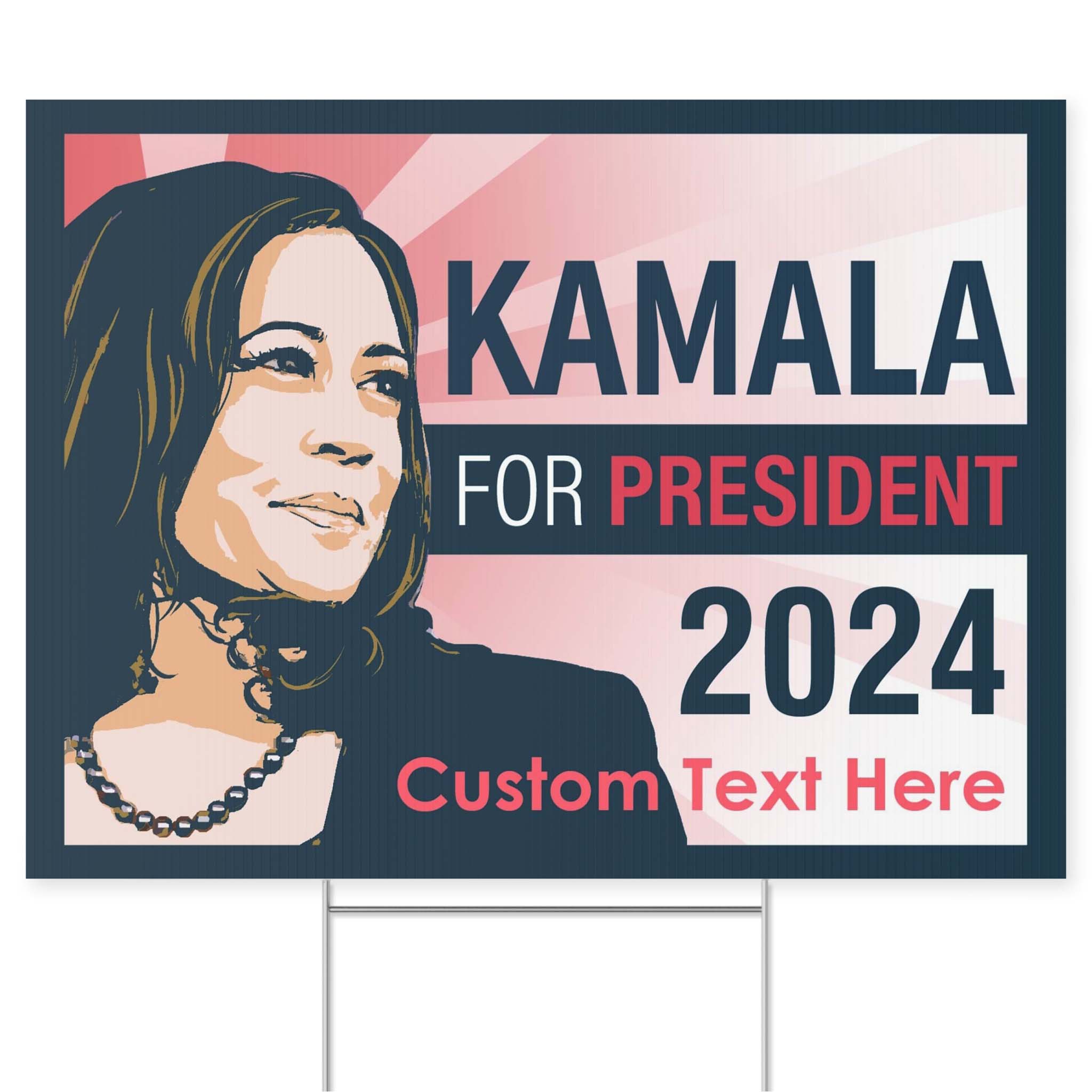 Kamala For President 2024 Yard Sign, Kamala Harris 2024 Yard Sign ...