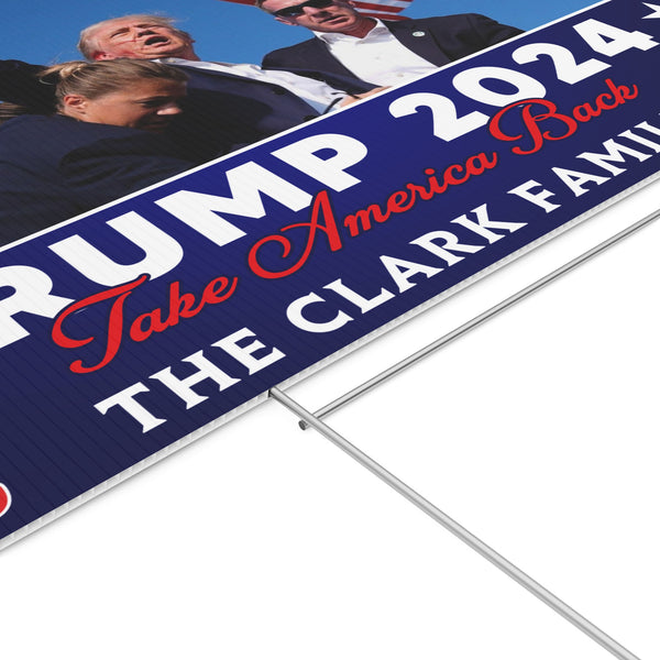 Trump Fight 2024 Yard Sign, Legends Never Die, Trump Supporters Yard ...