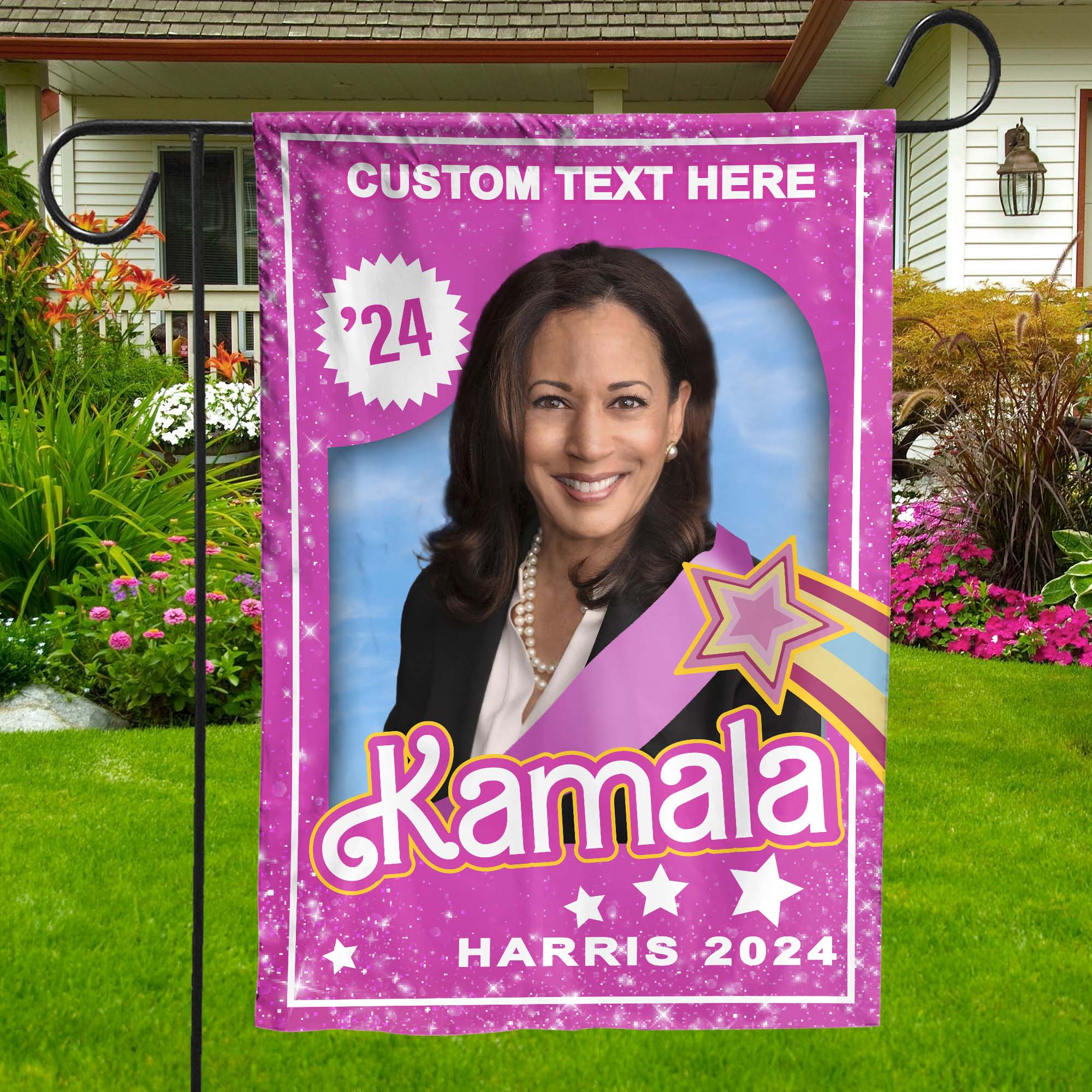 Kamala Harris 2024 Flag | Pink Kamala Harris Flag | Democrat Garden ...