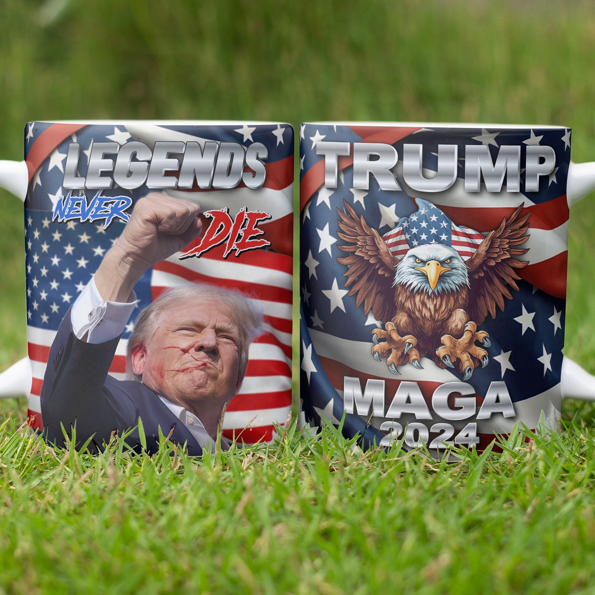 Legends Never Die Mug, Trump Maga Mug, Trump 2024 Mug, Trump Fight 2024 ...