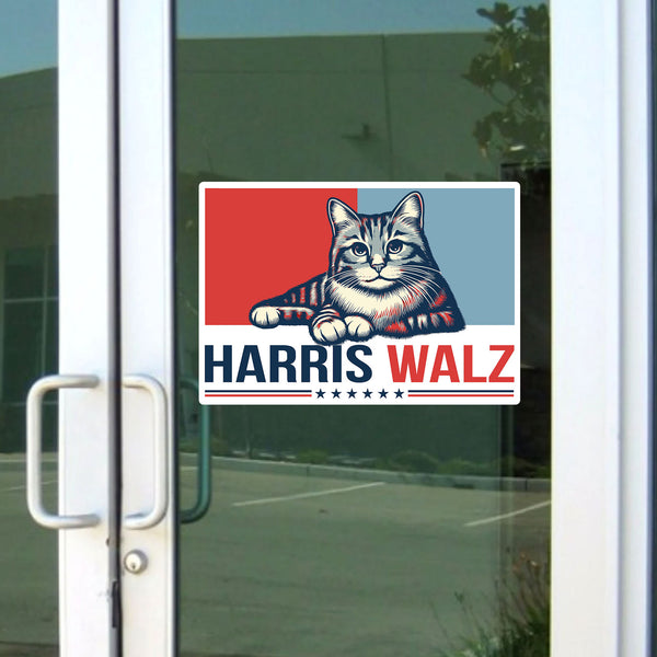 Harris Walz 2024 Cat Obviously Decal, Kamala Harris 2024 Car Decal ...