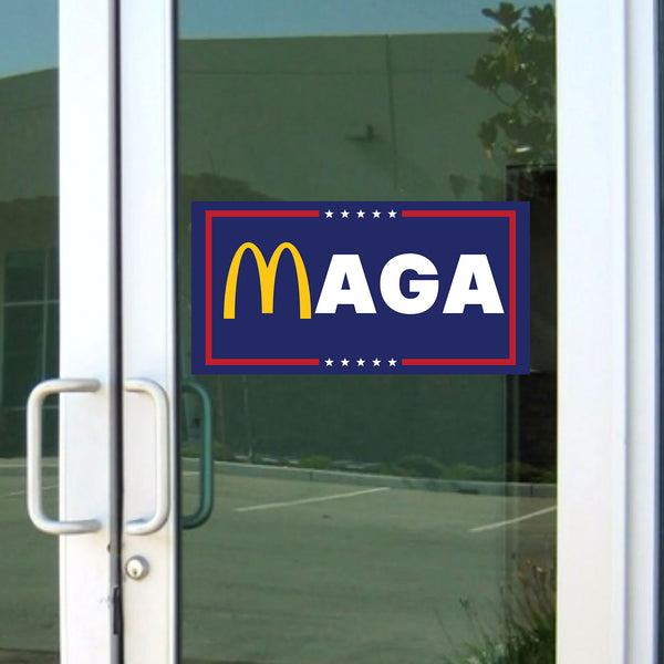 Trump MAGA Car Decal, Make America Great Again Trump McDonalds ...