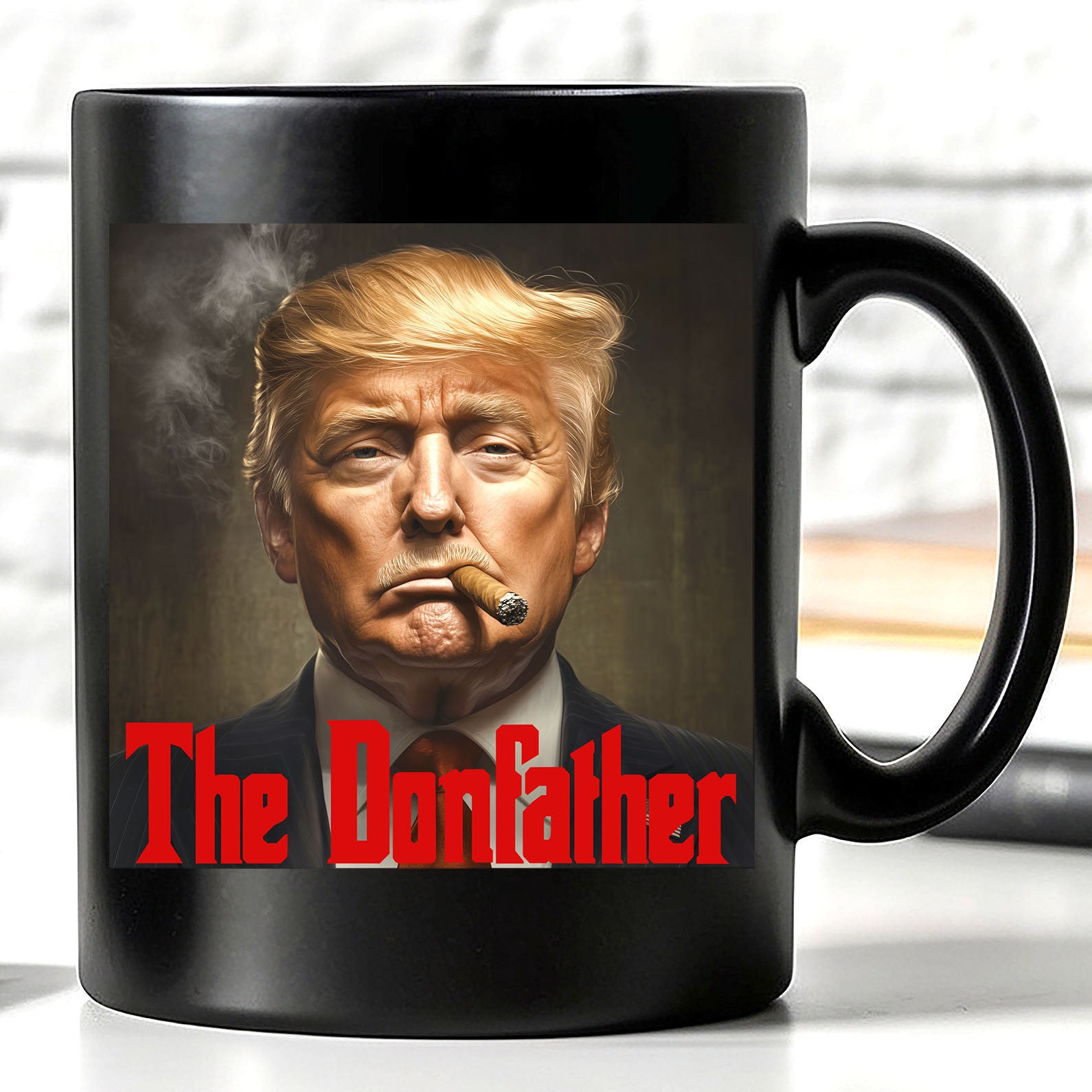 The Donfather, Trump President Mug, Cool President Trump Black Mug ...