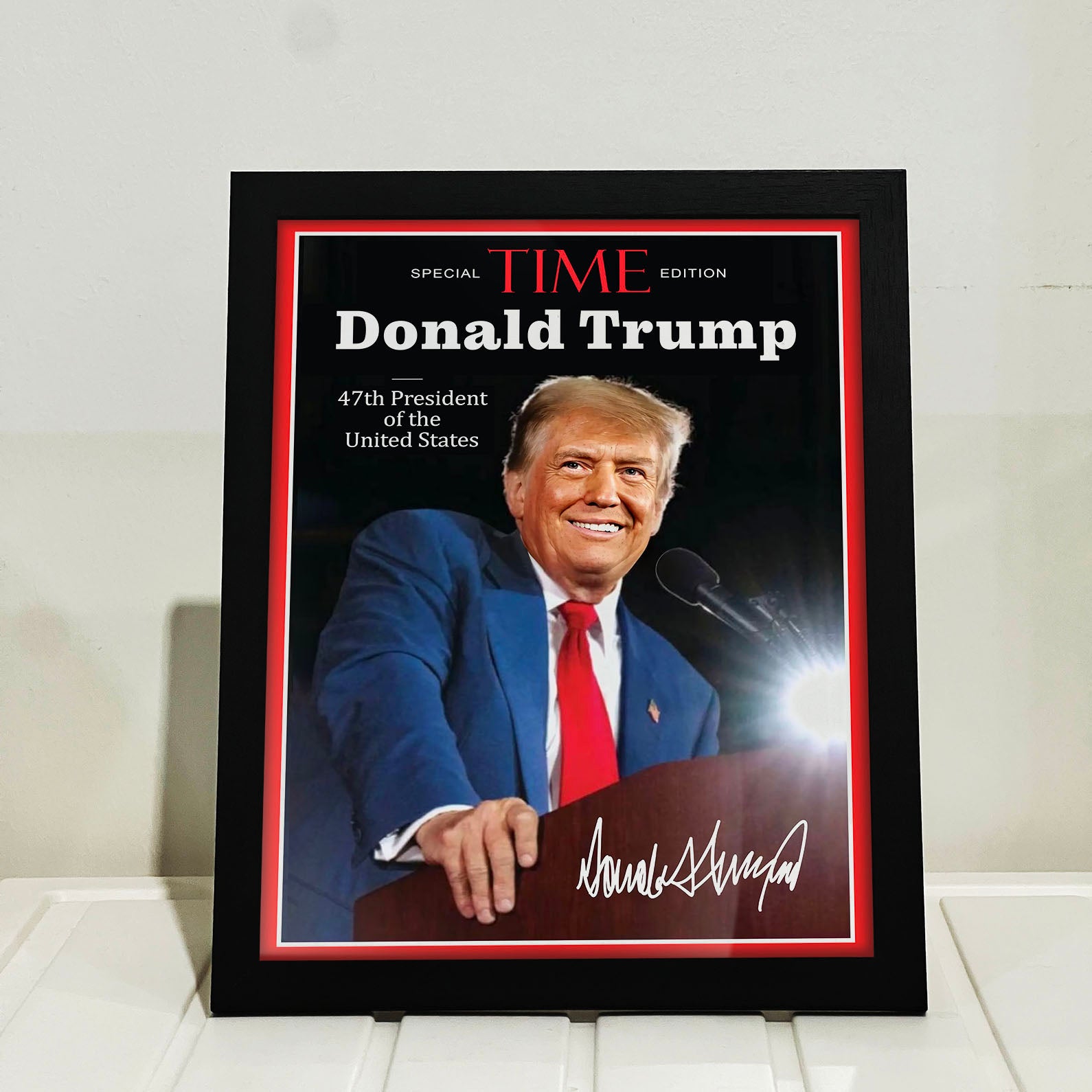 President Donald Trump Time Special Edition Picture Frame, Trump 47th ...