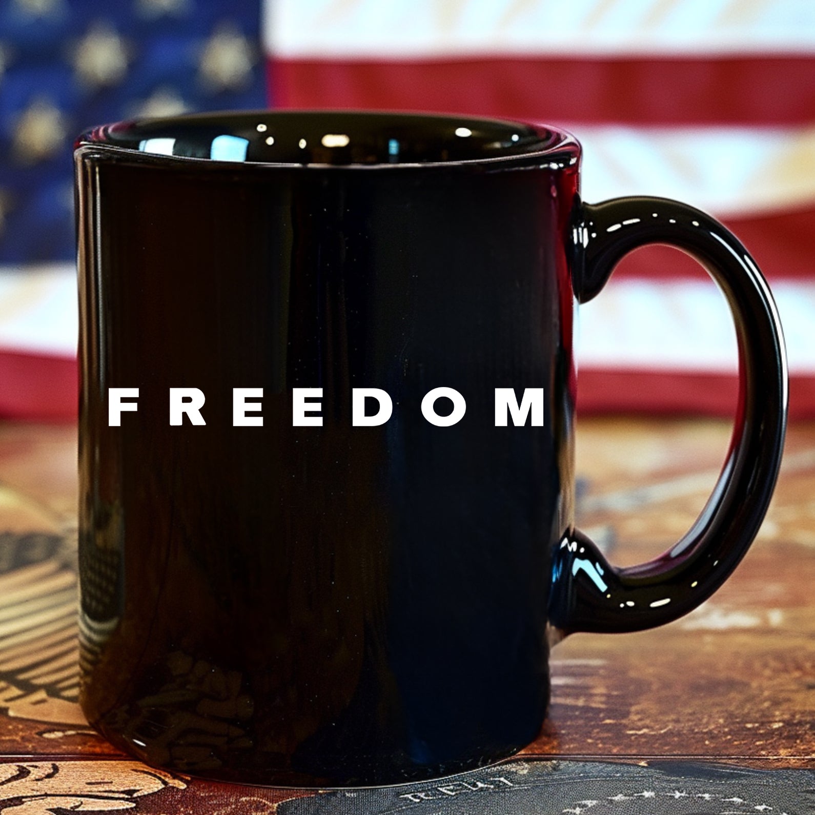 Charlie Kirk FREEDOM Mug, Charlie Kirk Black Mug, Justice For Charlie ...