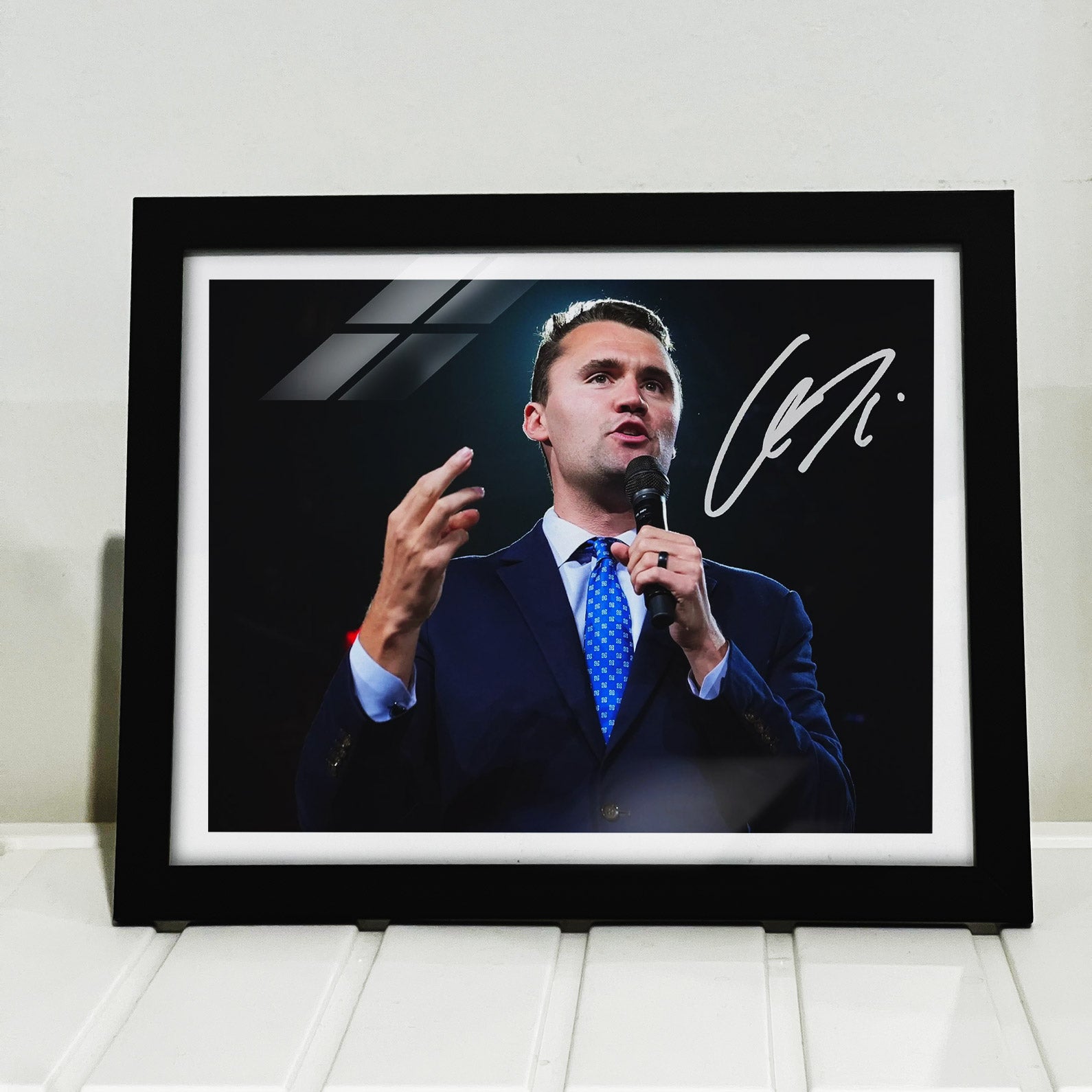 Charlie Kirk Autographed Signed Picture Frame, Charlie Kirk Free Speech ...