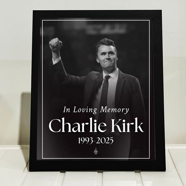 Charlie Kirk Memorial Picture Frame, Charlie Kirk Free Speech Hero ...