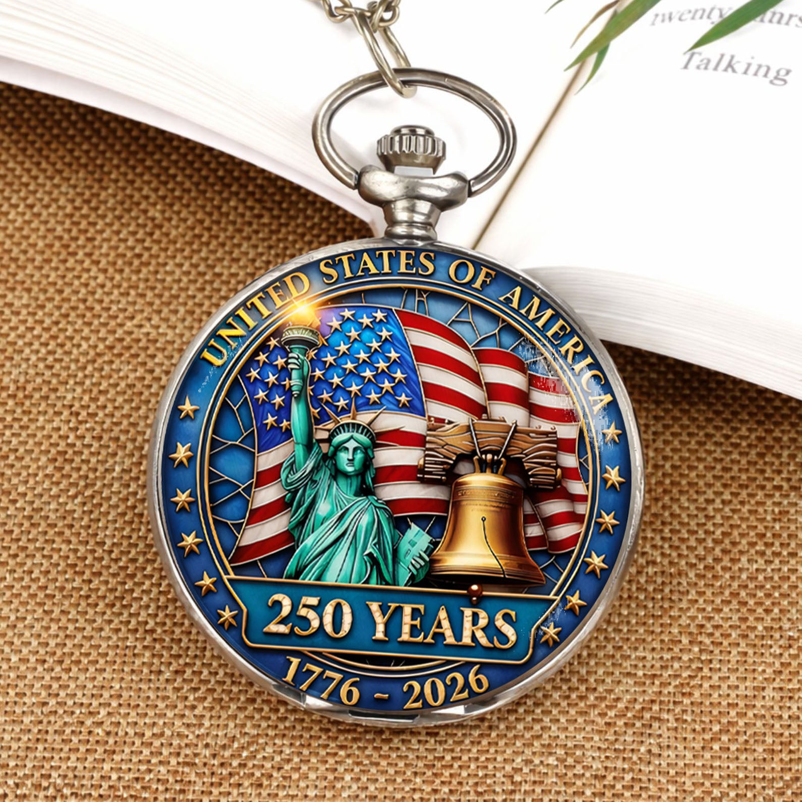 USA 250 Years of America Pocket Watch, Patriotic 1776–2026 Pocket Watch ...