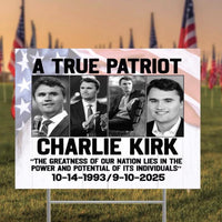 Charlie Kirk Farewell Yard Sign | Justice For Charlie | Charlie Kirk ...