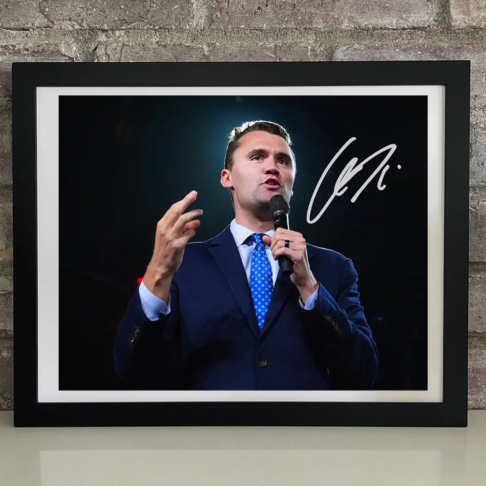 Charlie Kirk Autographed Signed Picture Frame, Charlie Kirk Free Speech ...