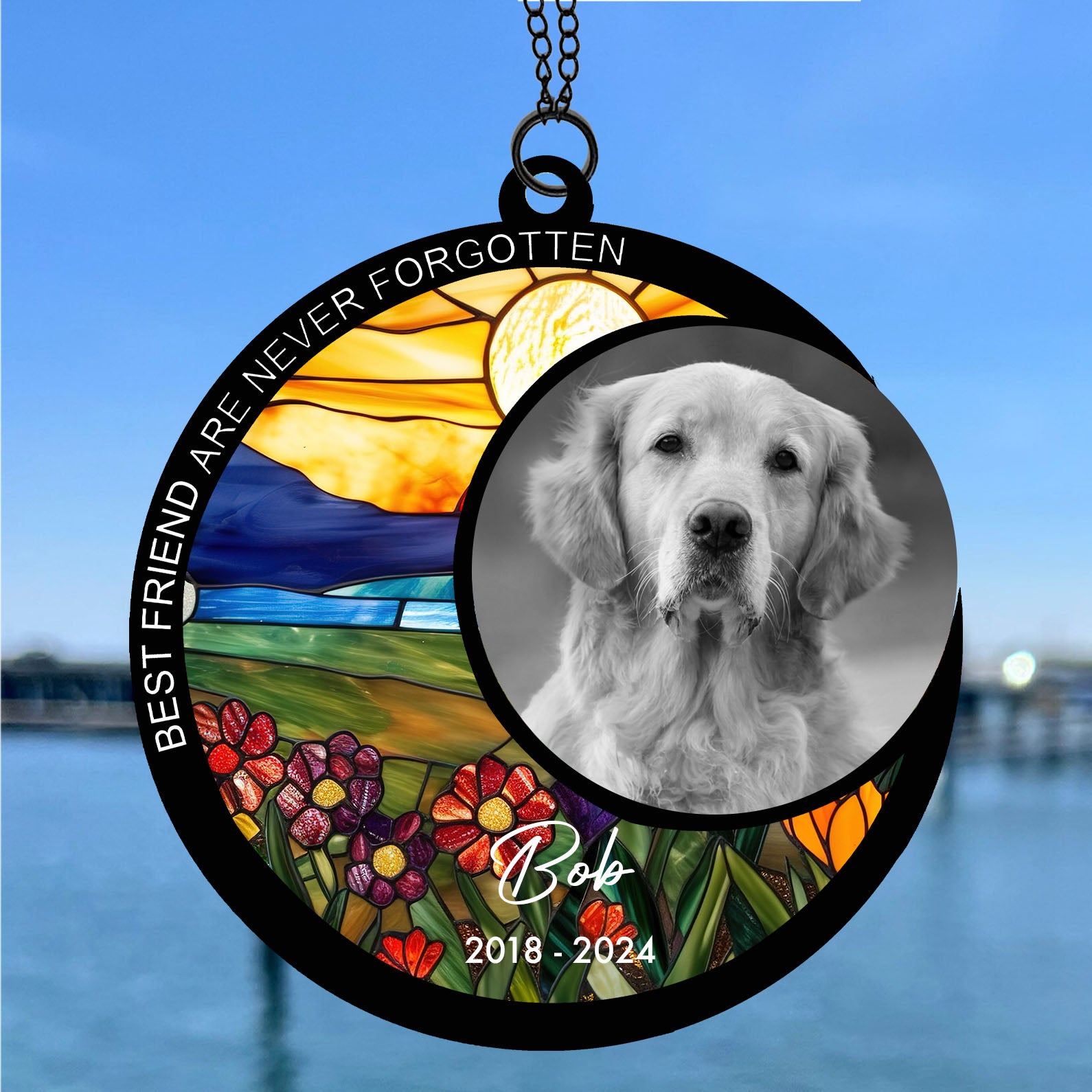 Best Friend Are Neve Forgotten Suncatcher Ornament, Custom Photo ...