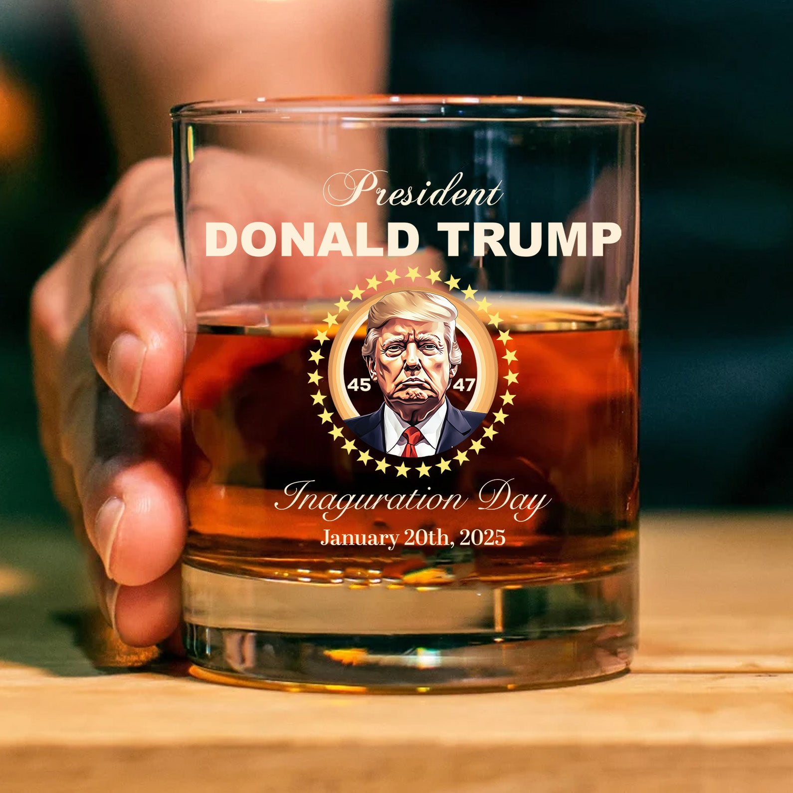 Inauguration Day 2025 President Donald Trump | US Election Whisky Glass ...