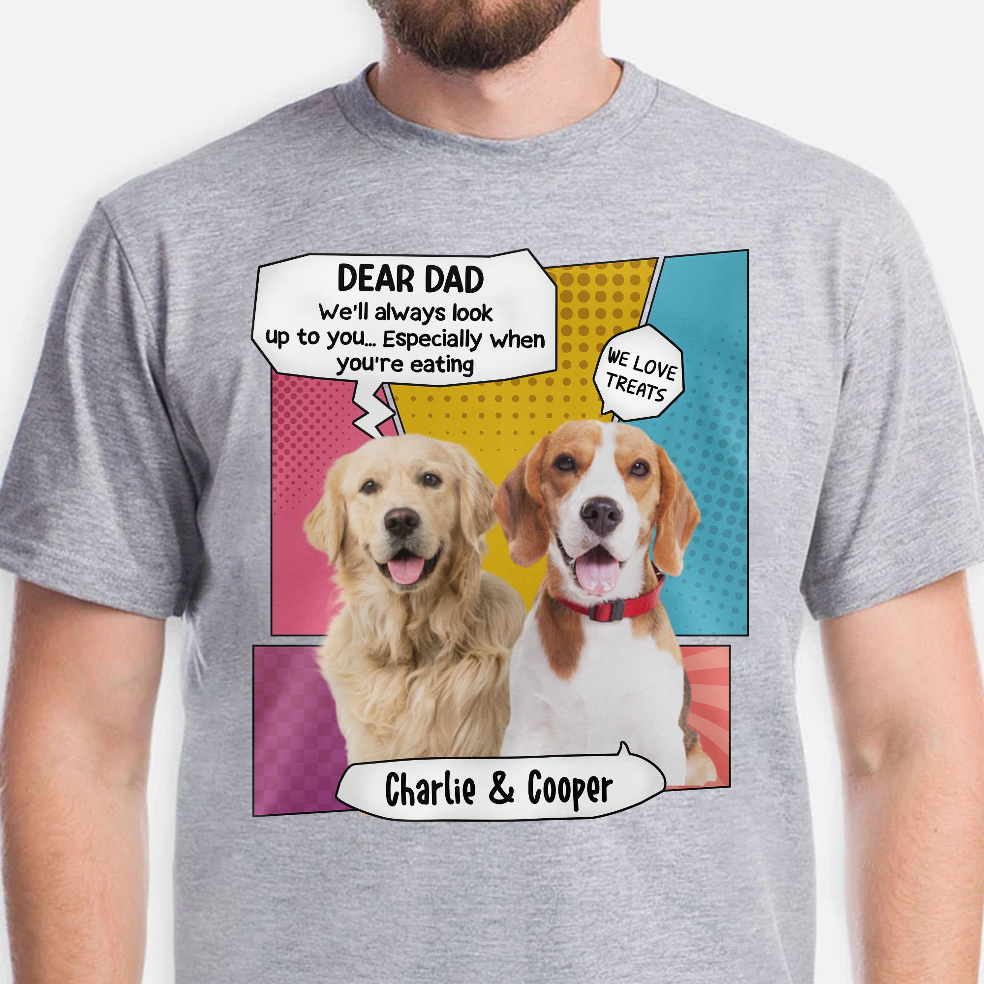 Always Look Up To You Personalized Custom Photo Dog Cat Bright Shirt ...