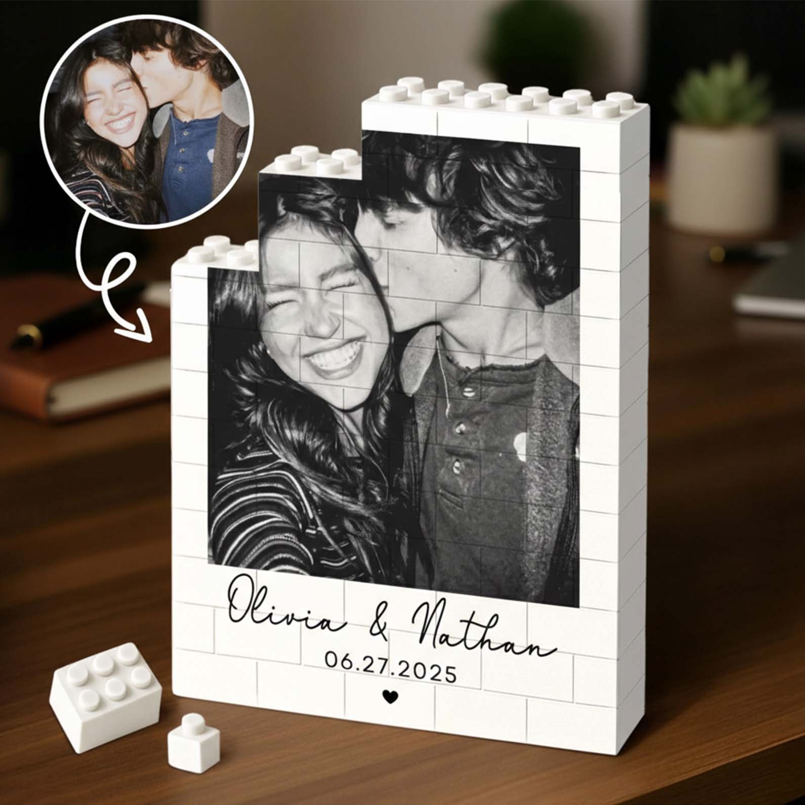 Custom Photo Building Blocks For Couples | Valentines Day Gift ...
