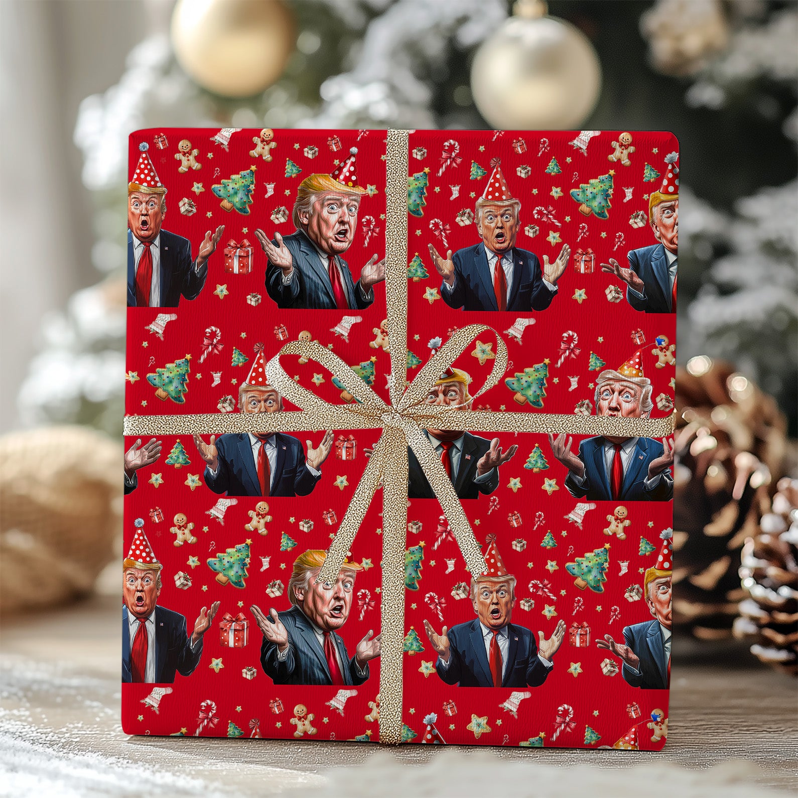 Funny Trump Wrapping Paper, Donald Trump Wrapping Paper, Wrapping Paper ...