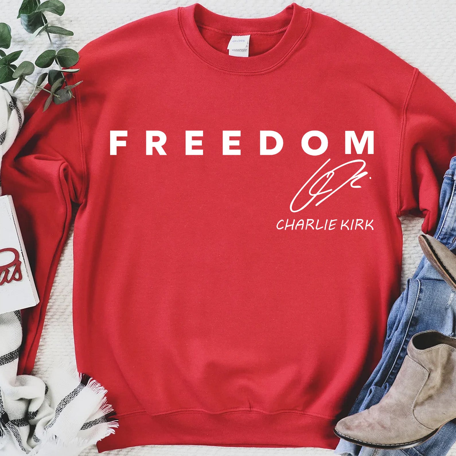 Red Freedom Shirt | Charlie Kirk Red Shirt | We Wear Red Charlie Kirk ...