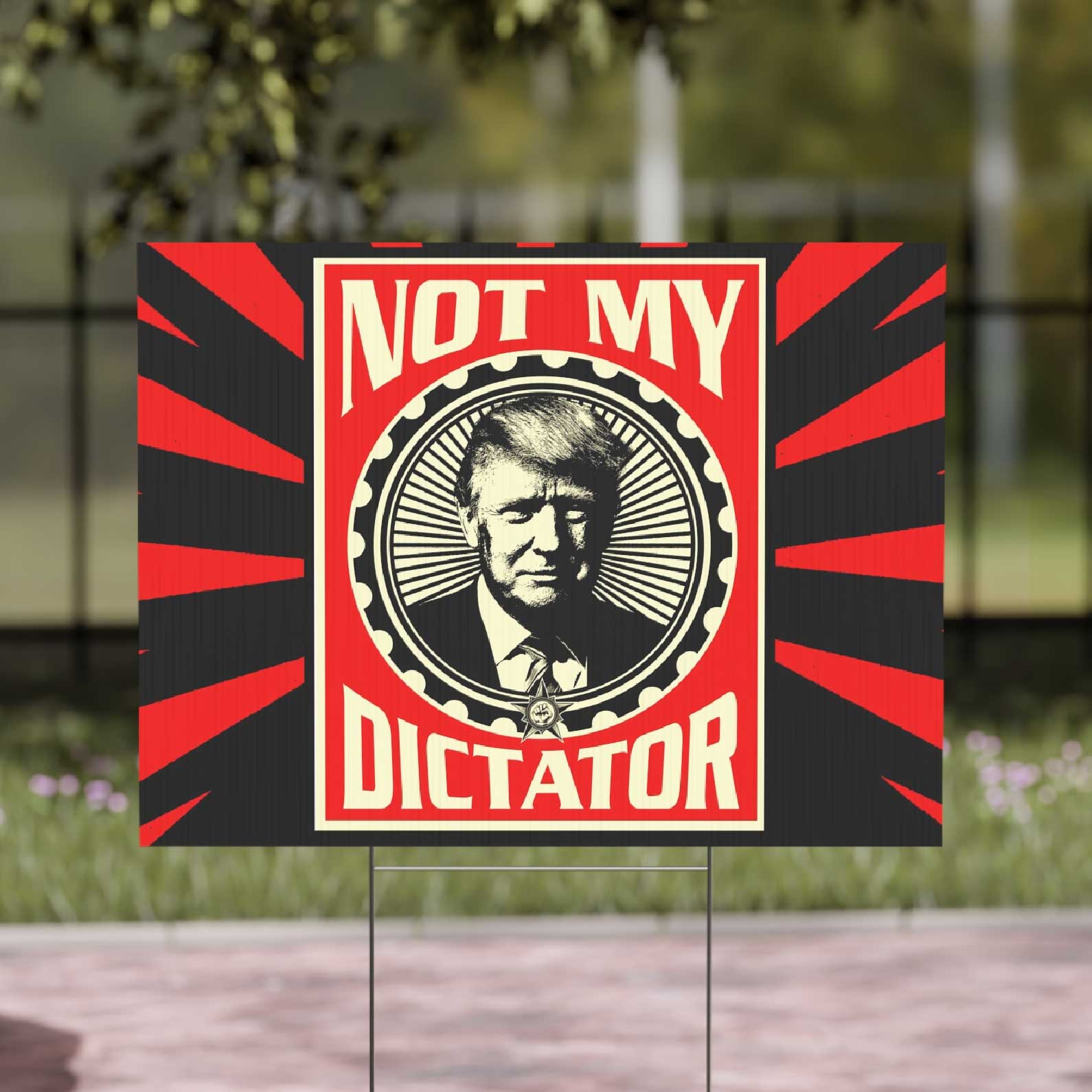 Resist Yard Sign – Not My Dictator 8647 Anti Trump Protest For Freedom ...