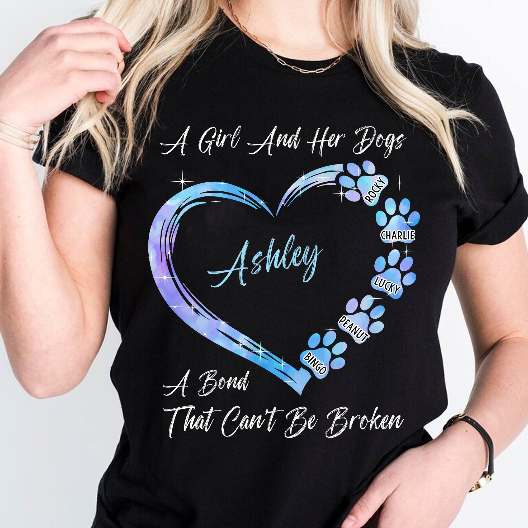 A Girl And Her Dog A Bond That Can't Be Broken Personalized Custom Dog ...