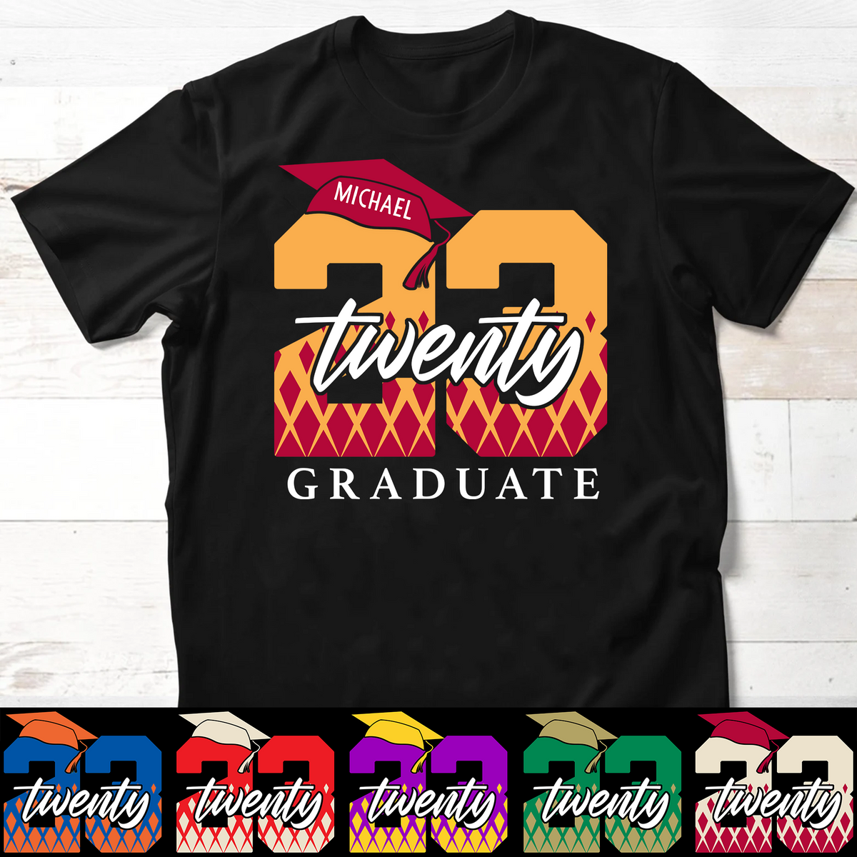 Twenty 23 Graduate Personalized Custom Graduation Shirt — The Red First